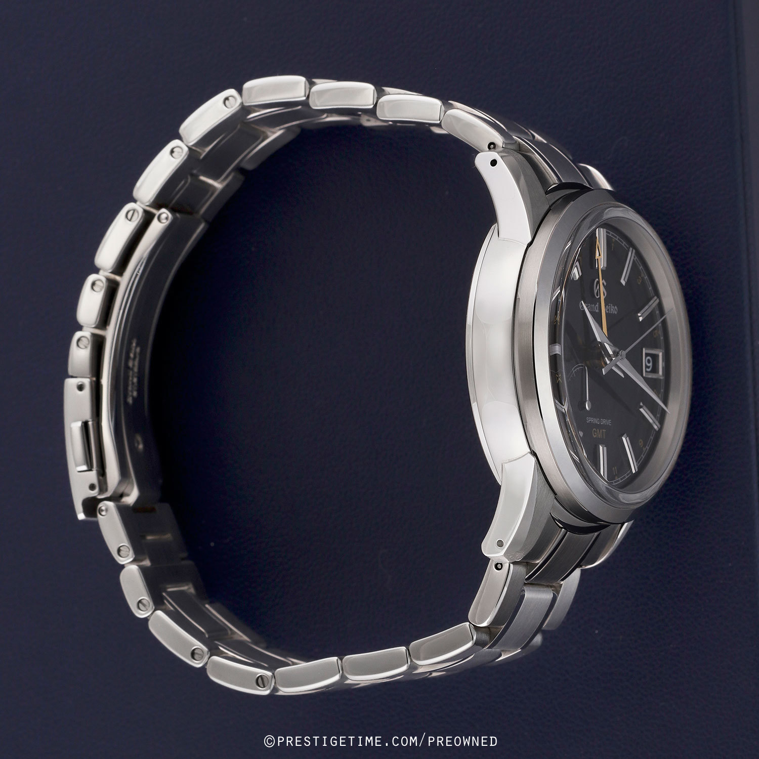 Pre-owned Grand Seiko Elegance Spring Drive GMT 40.2mm sbge271 Autumn Kanro